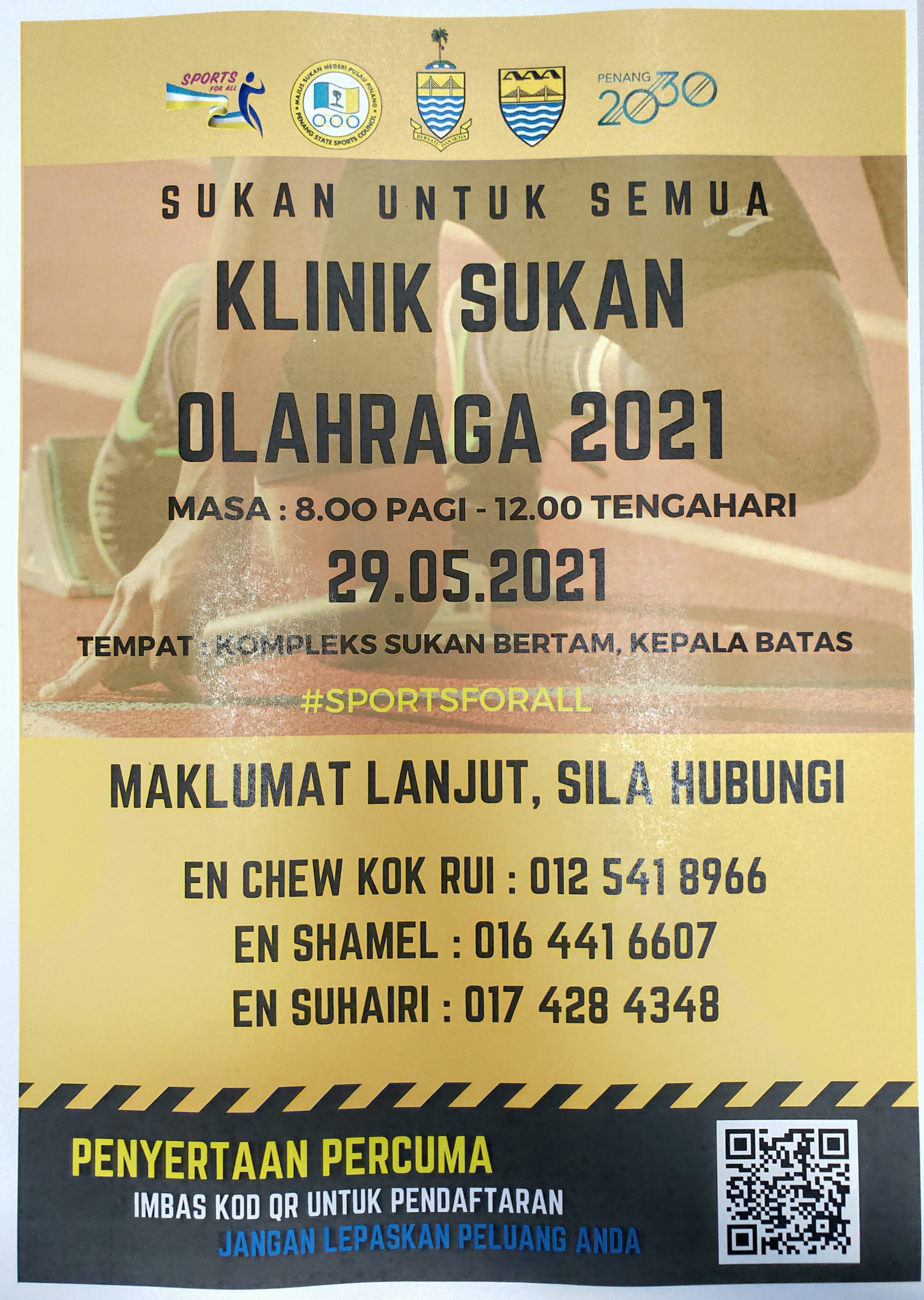 Free sports introduction clinics for children | Buletin Mutiara