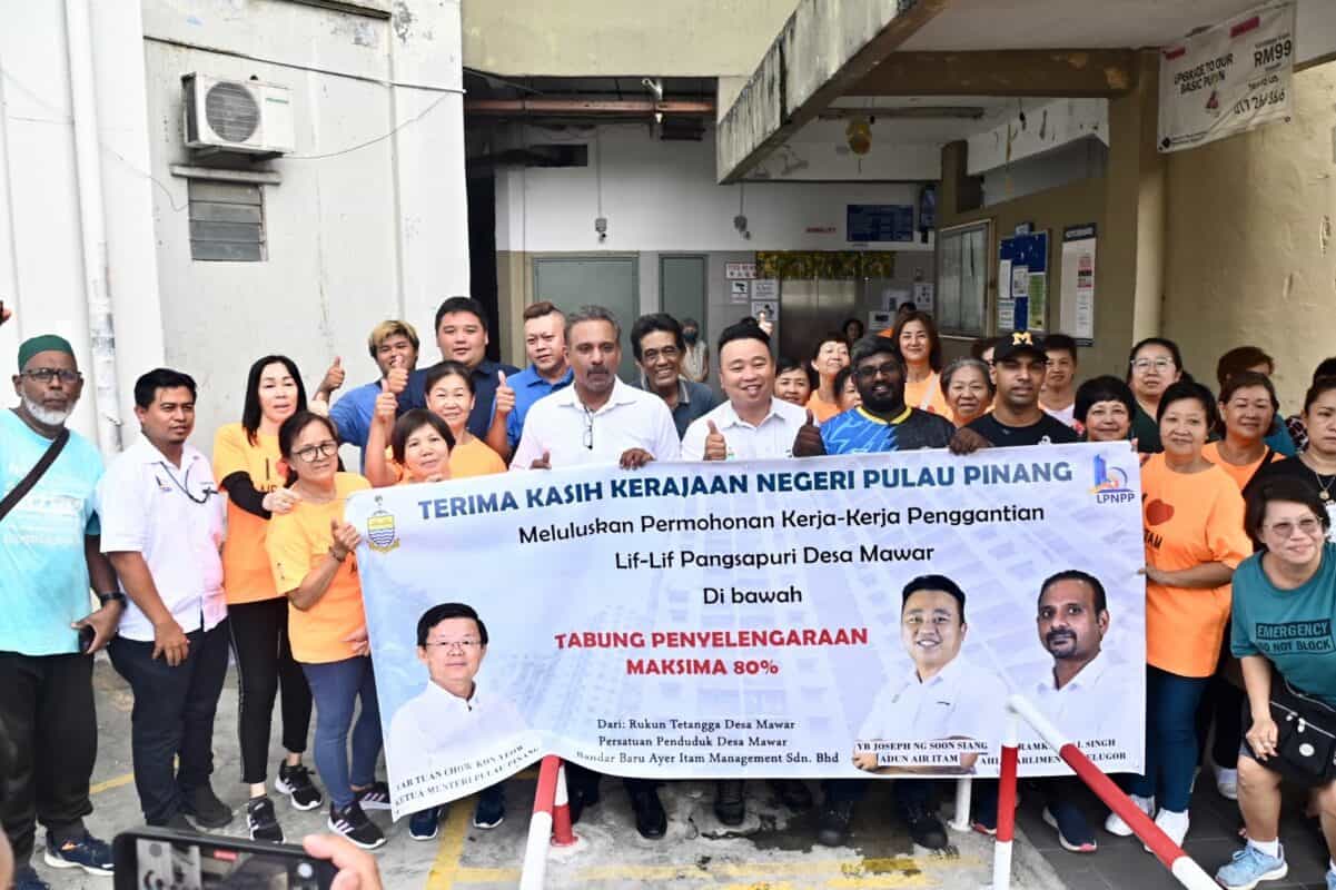 Air Itam rep announces completion of lift upgrading works at Desa Mawar ...