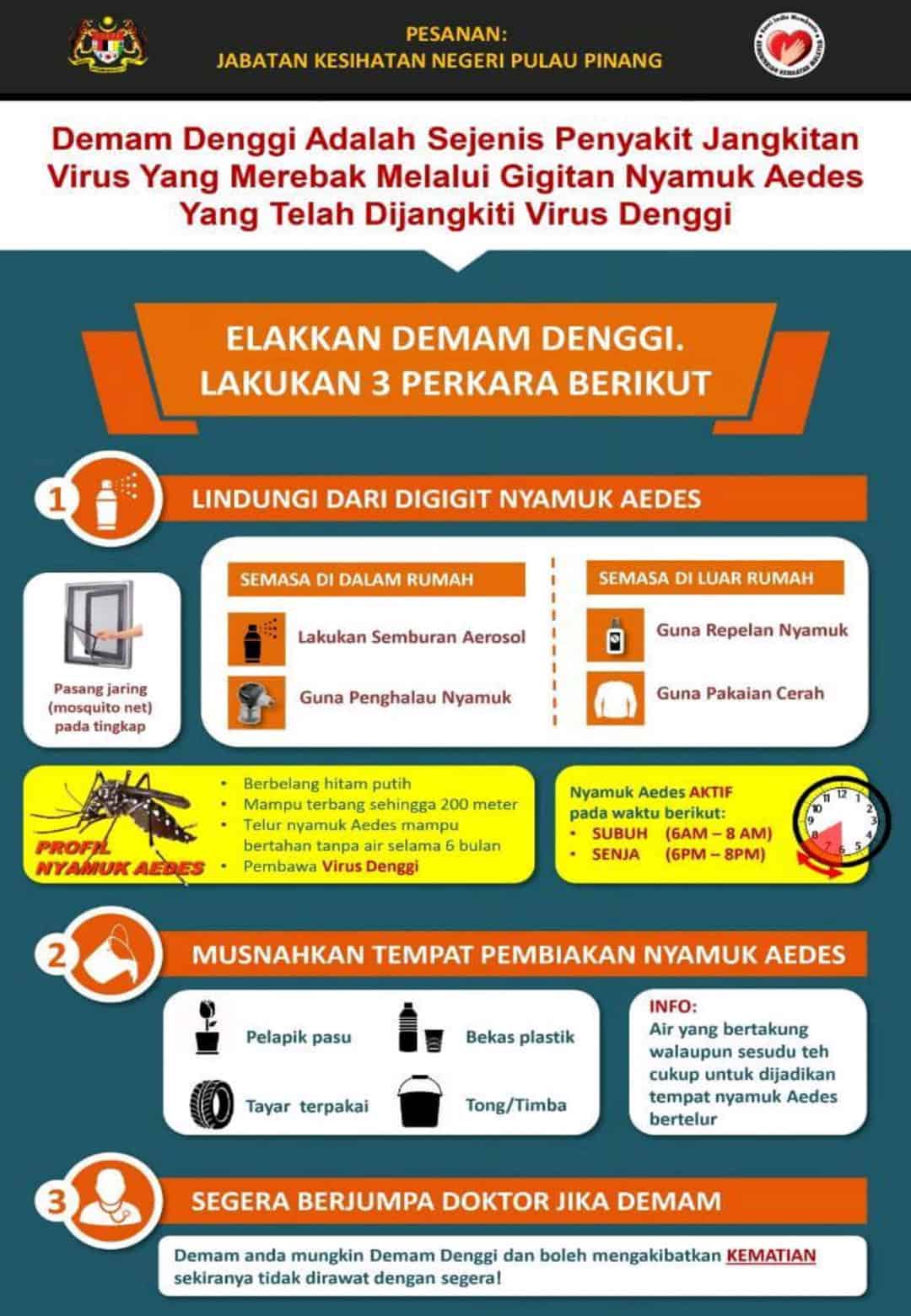 Penang Health Department urges precautionary measures against dengue ...