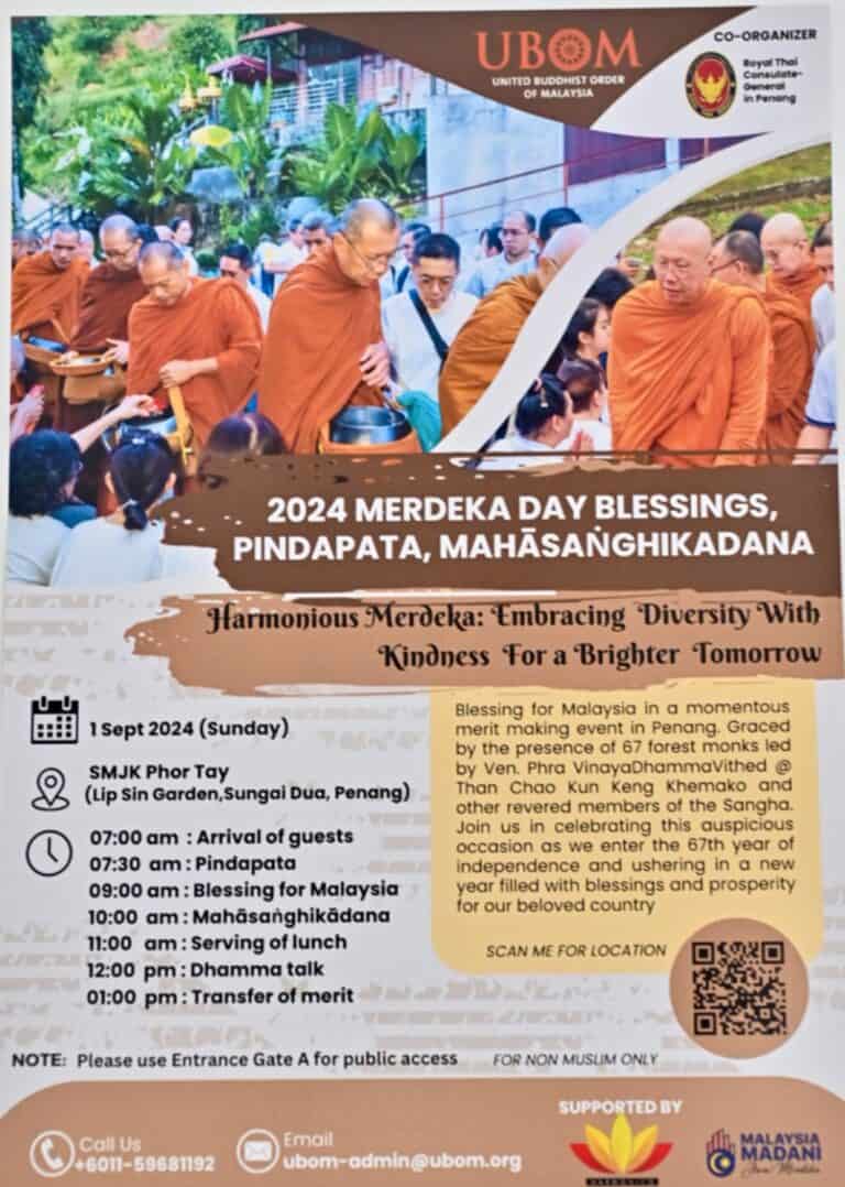 Buddhist group to hold Merdeka blessings in celebration of Malaysia's ...