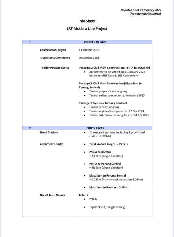 Penang celebrates historic groundbreaking of Mutiara LRT Line project ...